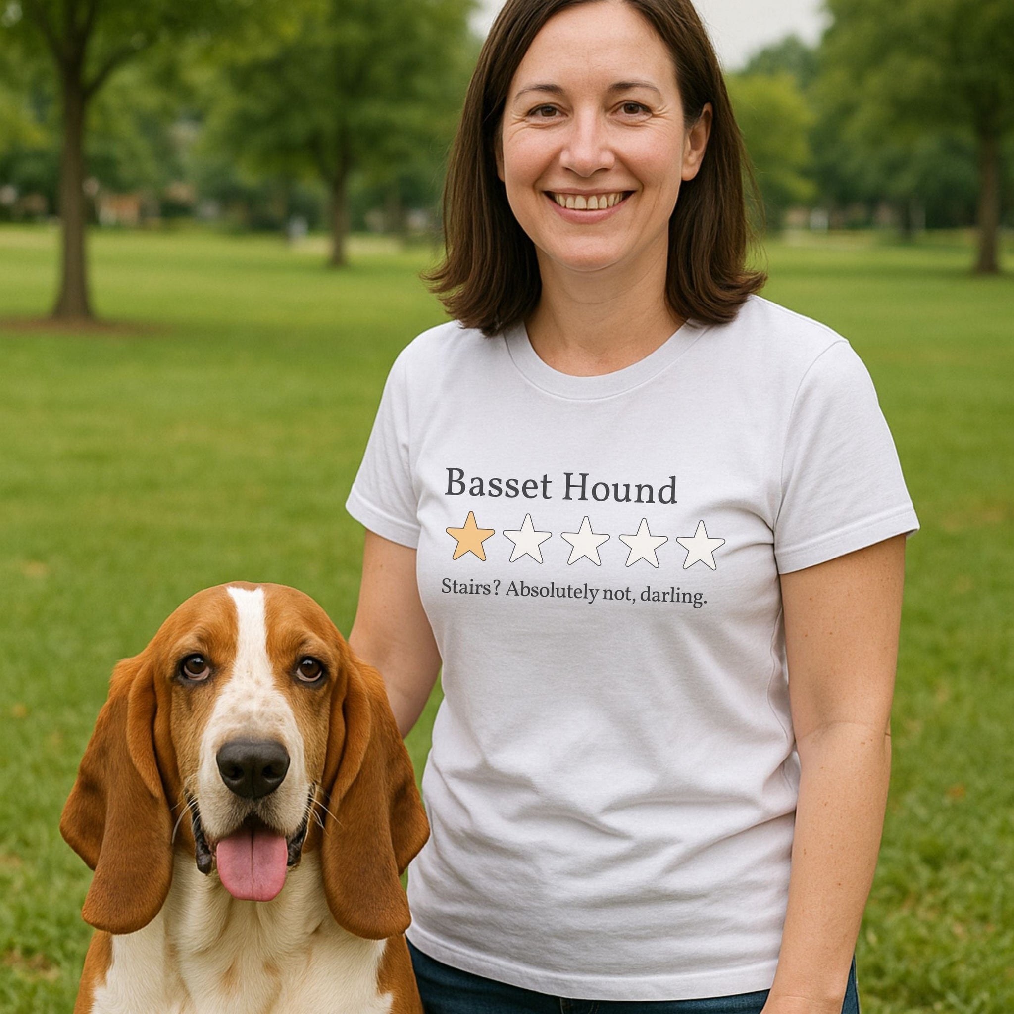 Basset Hound One Star Review T-Shirt